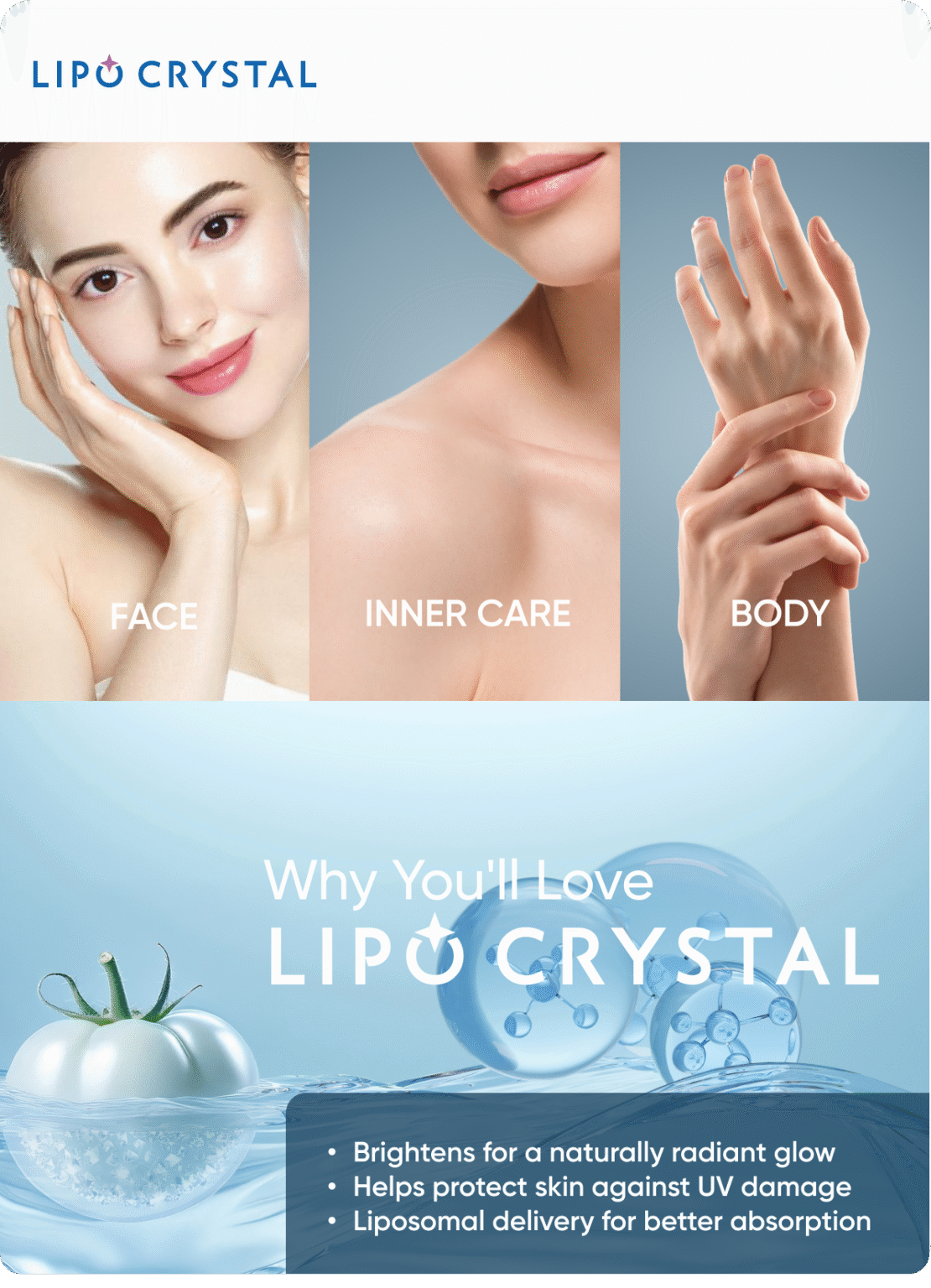 Lipo Crystal | Lipo C, Crystal White Tomato - bykare.com