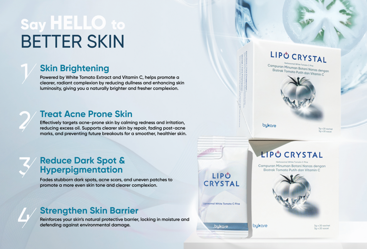 Lipo Crystal | White Tomato & Lipo C Whitening Formula